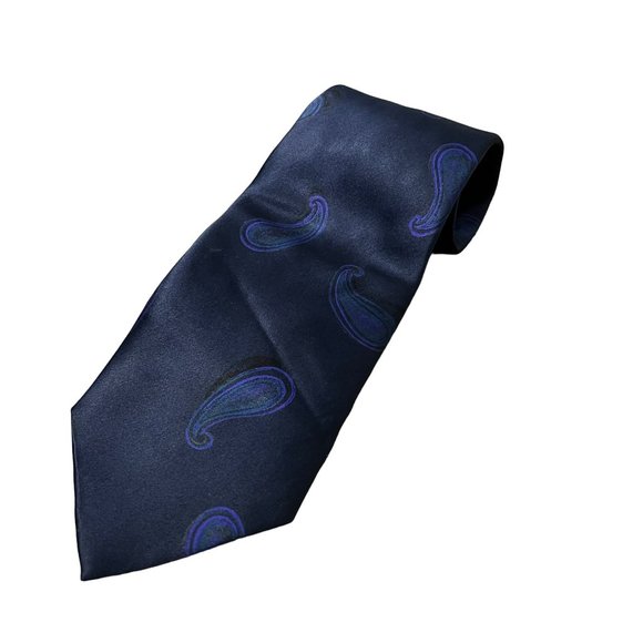 Hugo Boss | Accessories | Hugo Boss Navy Royal Blue Paisley Silk ...